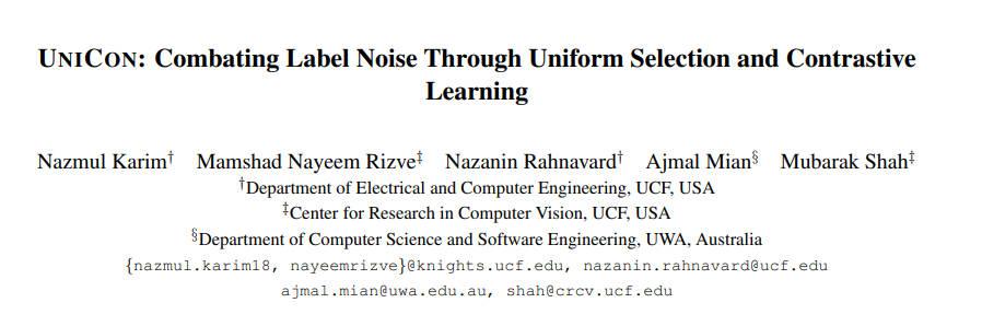 Combating Label Noise Through Uniform Selection and Contrastive Learning 通过统一选择和对比学习来对抗标签噪声 - 知乎