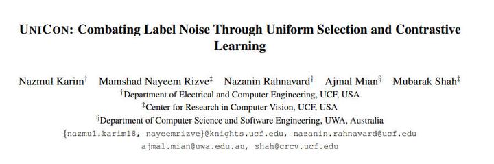 Combating Label Noise Through Uniform Selection and Contrastive Learning 通过统一选择和对比学习来对抗标签噪声 - 知乎