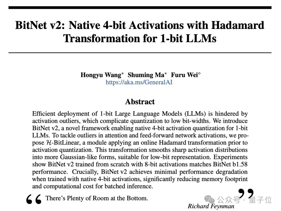 微软1bit LLM新研究：原生4bit激活值量化，可充分利用新一代GPU对4bit计算的原生支持 - 知乎