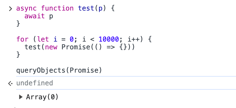 JavaScript 中 await 永远不会 resolve 的 Promise 会导致内存泄露吗？ - 知乎