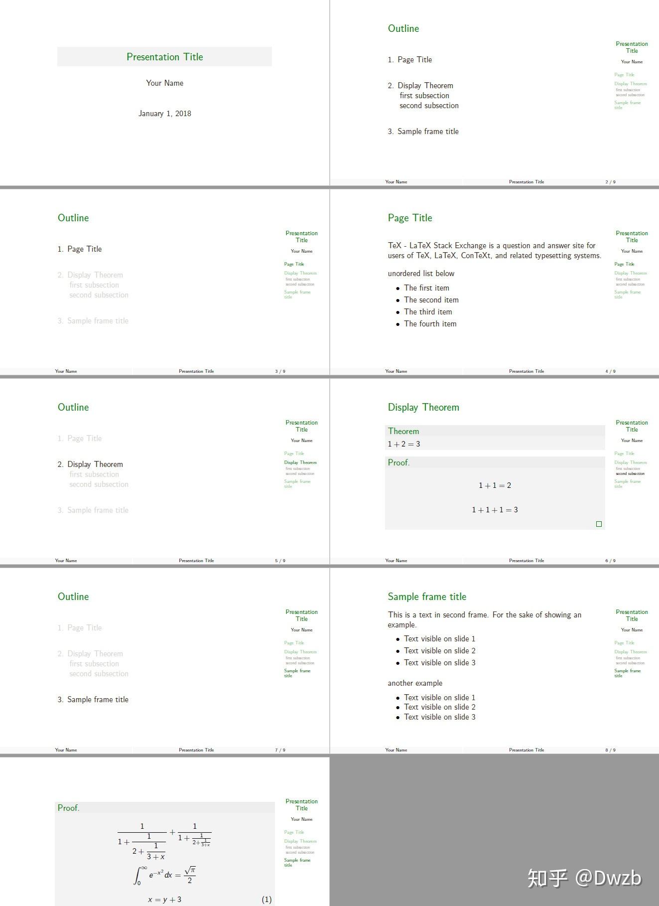 有什么好的beamer主题和配色方案？ - 知乎