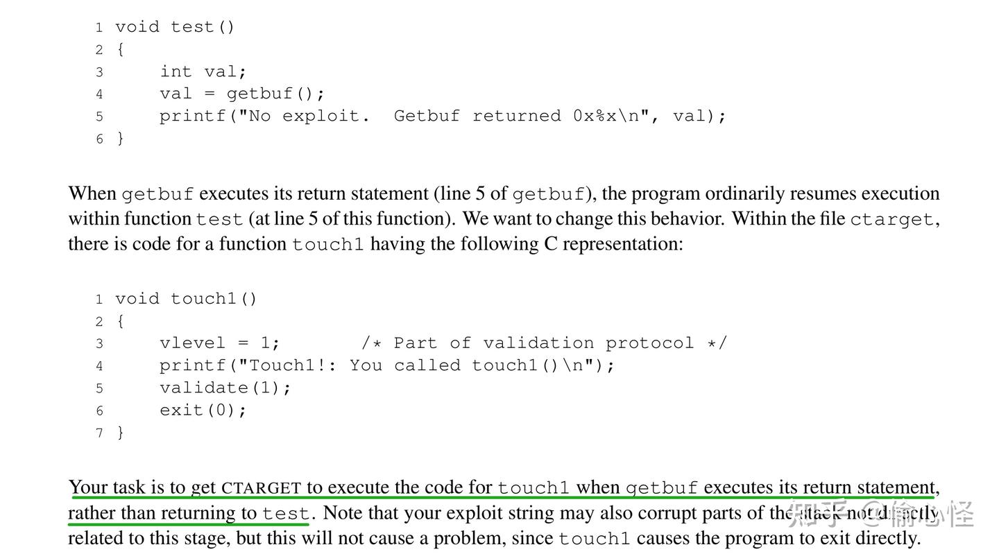 csapp 缓冲区溢出攻击(stackoverflow) - 知乎