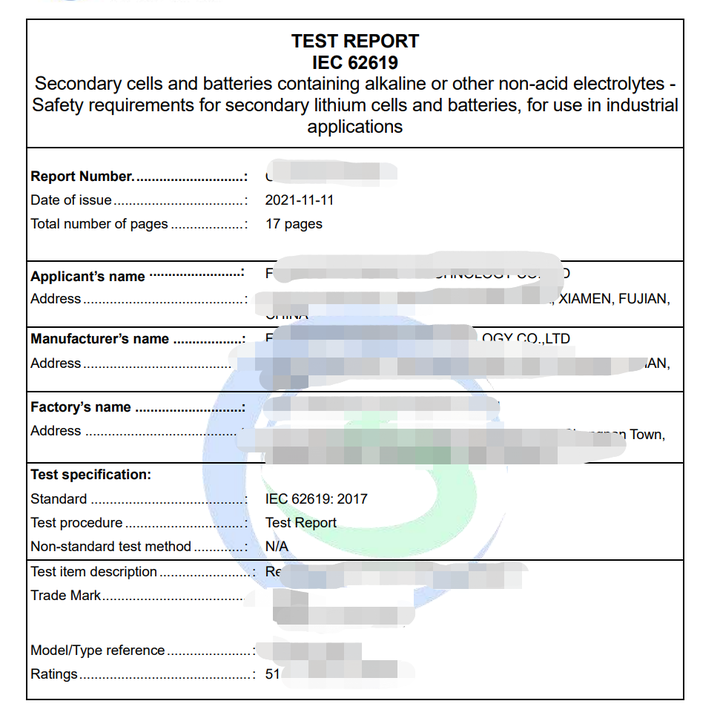 大电池/储能电源/储能电池IEC62619报告 - 知乎