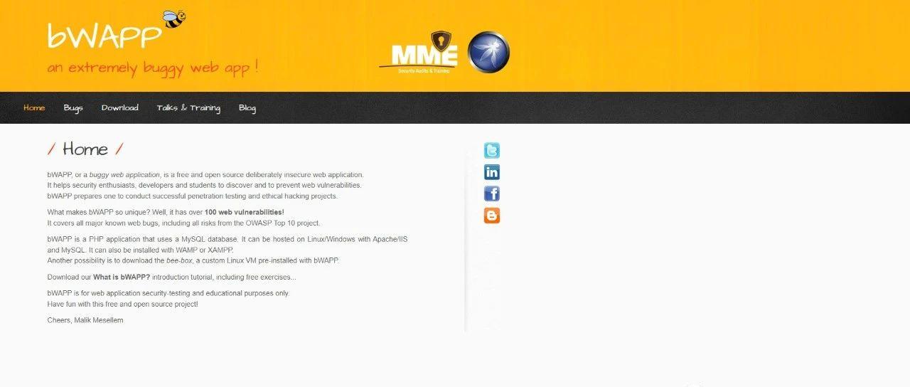 docker安装靶场环境bWAPP以及SQL注入拿到用户密码登陆系统 - 知乎