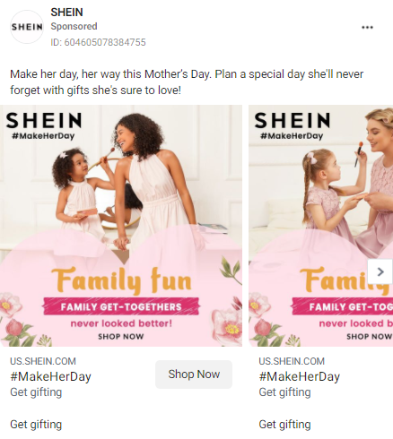 品牌出海-母亲节系列shein打了什么FB广告 - 知乎