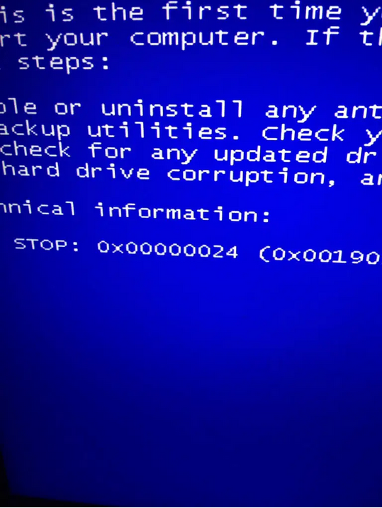 开机蓝屏显示代码：0x00000024这个怎么解决？ - 知乎