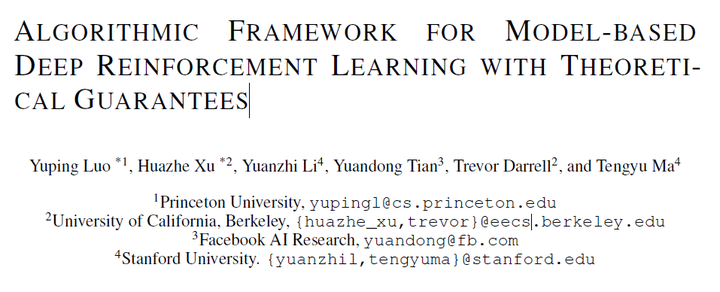 Model-based 2: ALGORITHMIC FRAMEWORK FOR MODEL-BASED WITH THEORETICAL GUARANTEES(SLBO) - 知乎