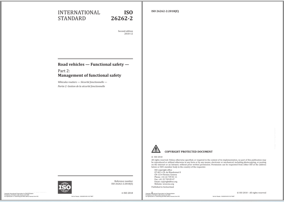 ISO 26262-2-2018【中文版翻译PDF原版】中文名称：道路车辆--功能安全--第2部分：功能安全的管理 - 知乎