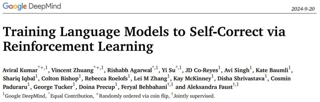 如何让LLM学会自我纠正：Training Language Models to Self-Correct via Reinforcement Learning - 知乎