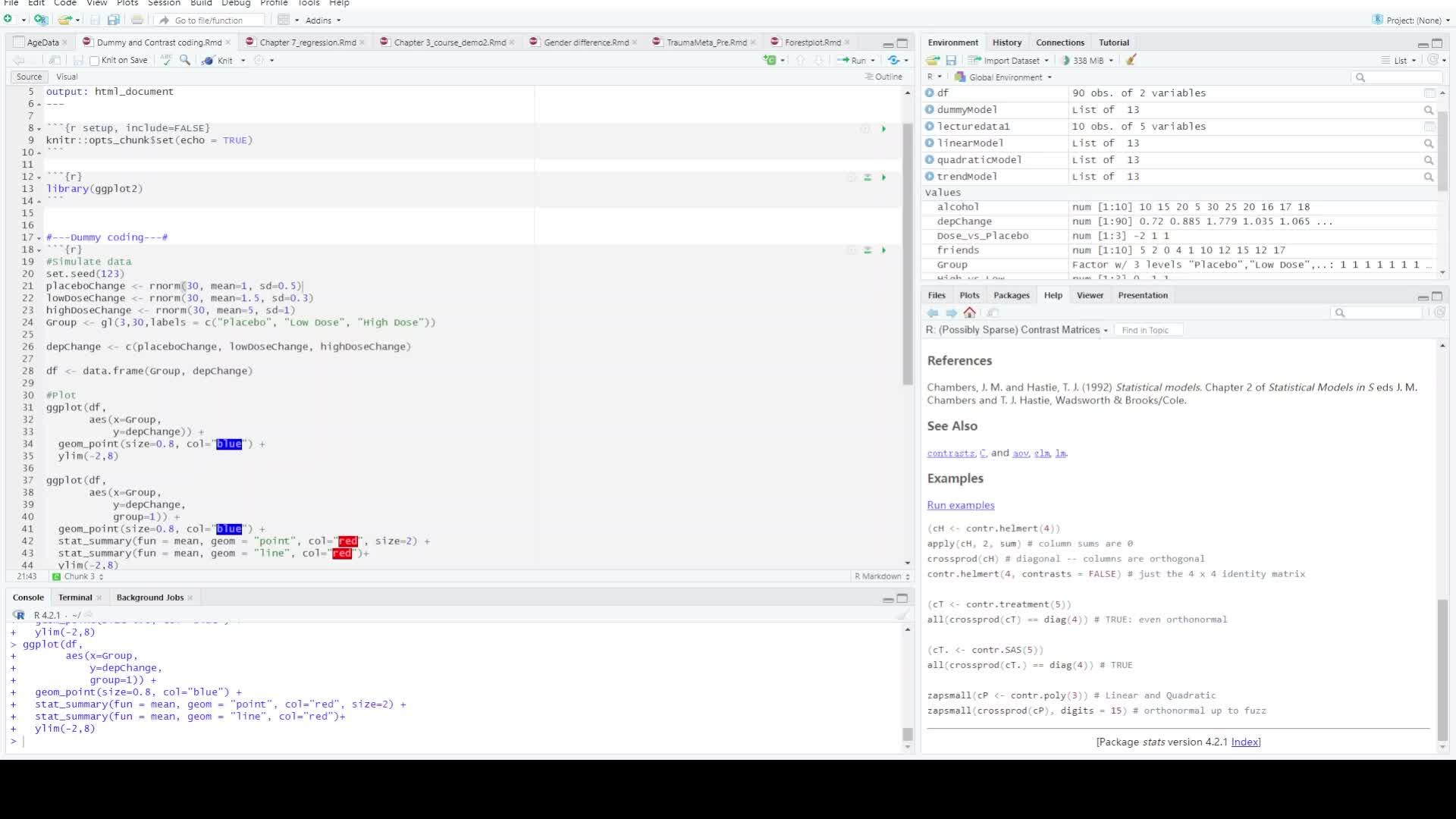 趣味统计原理 | 07间断变量回归-Dummy+contrast coding的原理与实操 - 知乎