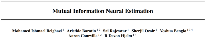 Mutual Information Neural Estimation 论文见解 - 知乎