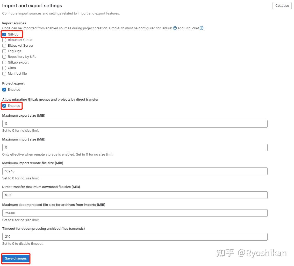 Gitlab想导入Github仓库的时候报错 - 知乎