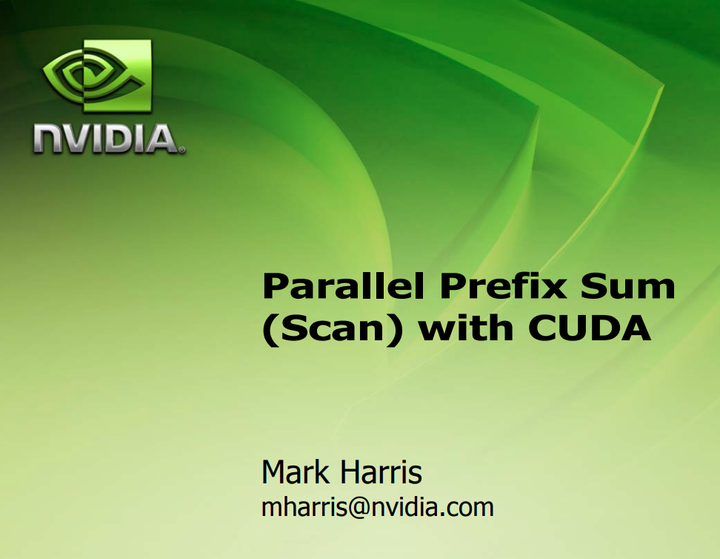 CUDA练手小项目——Parallel Prefix Sum (Scan) - 知乎