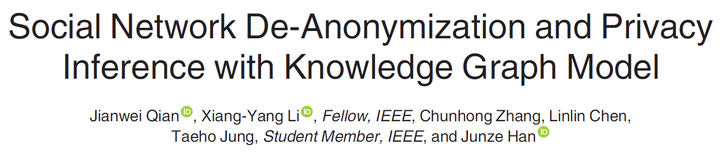 论文分享--Social Network De-Anonymization and Privacy Inference with Knowledge Graph Model - 知乎