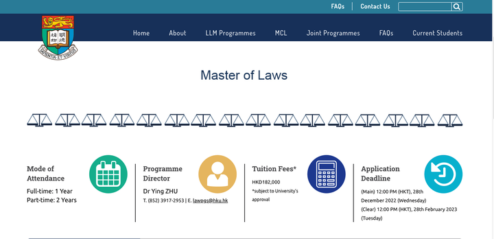 美港研究生项目 | 香港大学 - 法学硕士 University of Hong Kong - Master of Laws (LLM) - 知乎