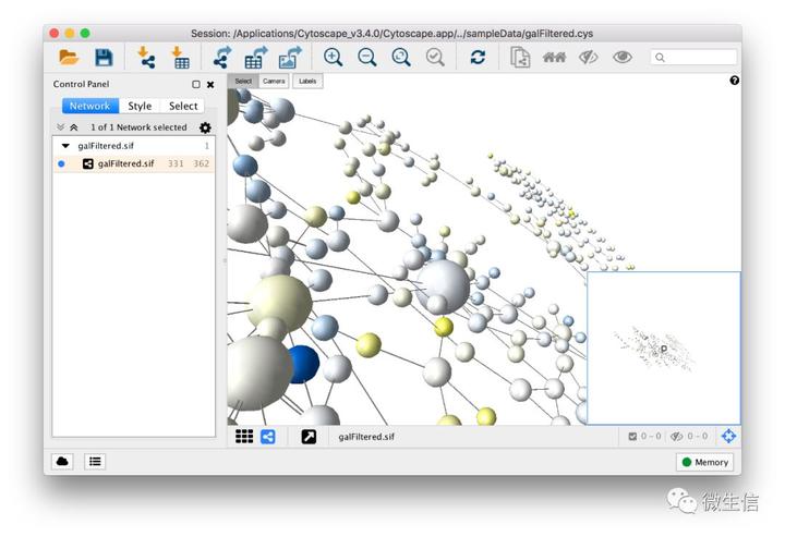 cytoscape网络图2D转3D插件cy3d - 知乎
