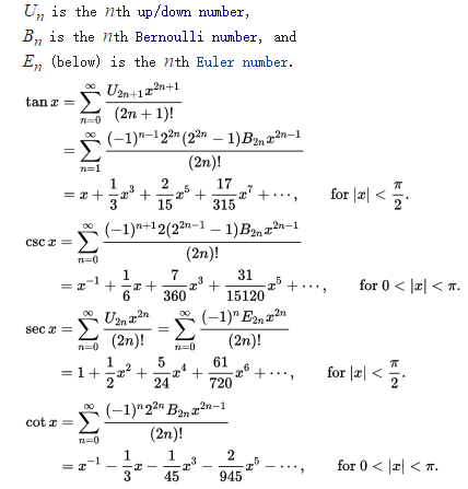arcsinX和tanX的泰勒展开有没有通项公式？ - 知乎