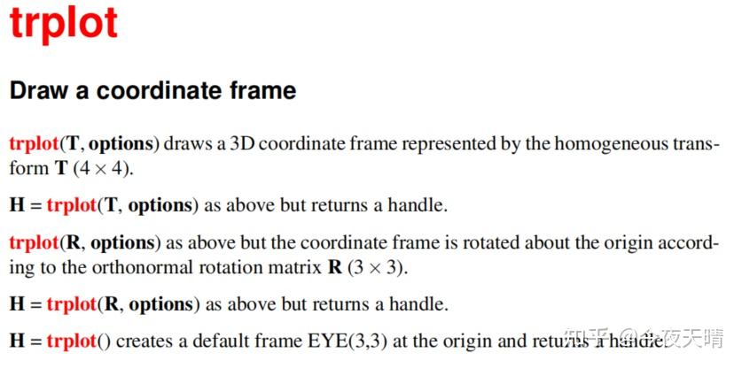 机器人工具箱——trplot函数 - 知乎