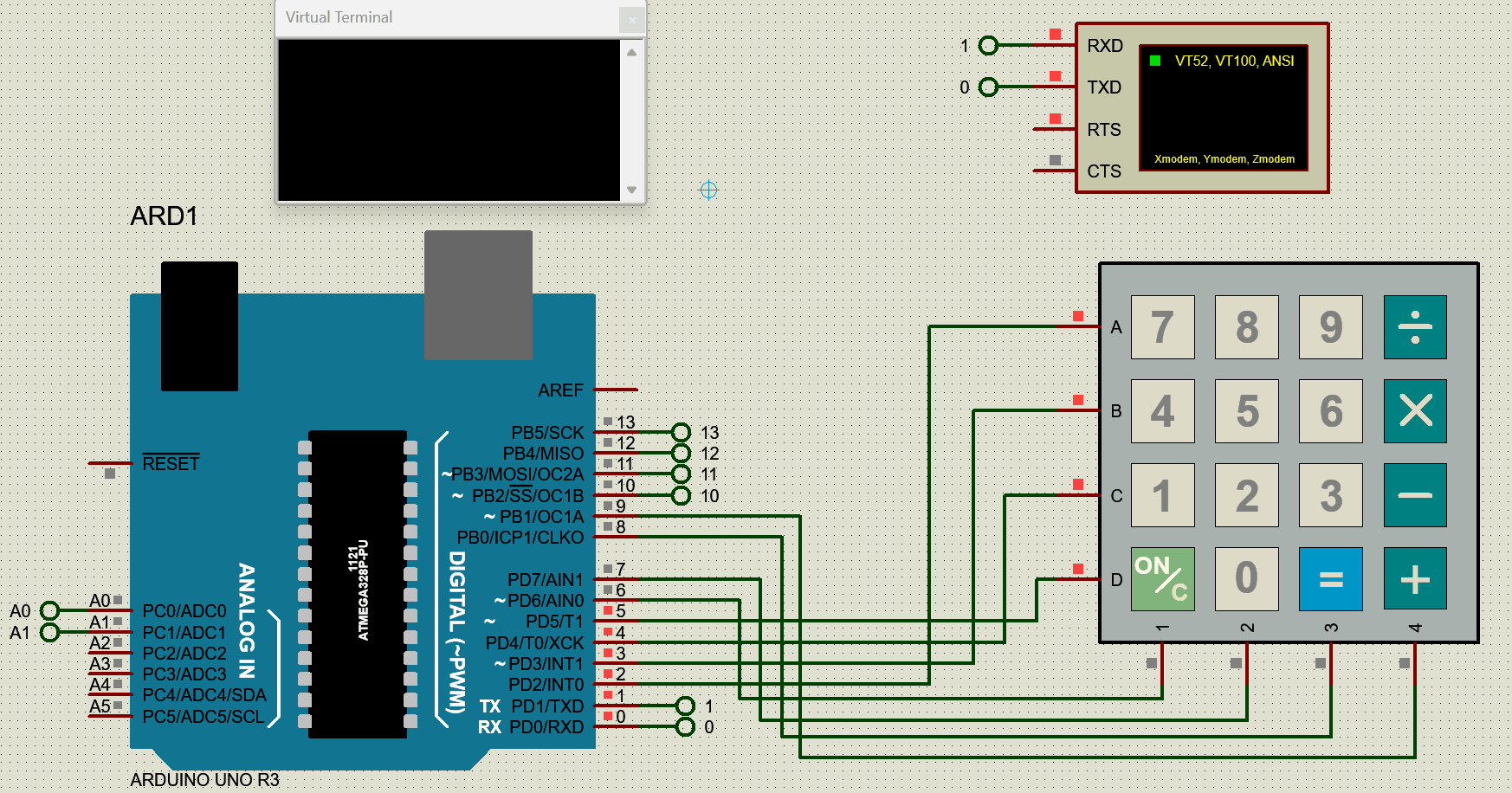 Proteus仿真--Arduino UNO+LCD1602的简易计算器（期中测试） - 知乎