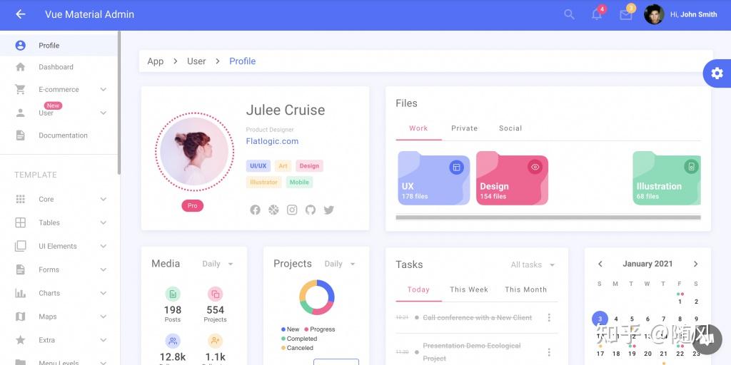 17 个专业的 Vue 后台管理系统模板 - 知乎