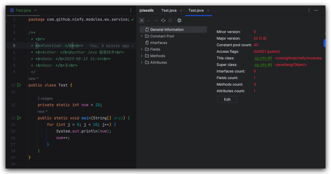 IDEA 字节码学习查看神器 jclasslib bytecode viewer - 知乎