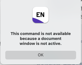 endnote在插入文献时出现“This command is not available because a document window ...