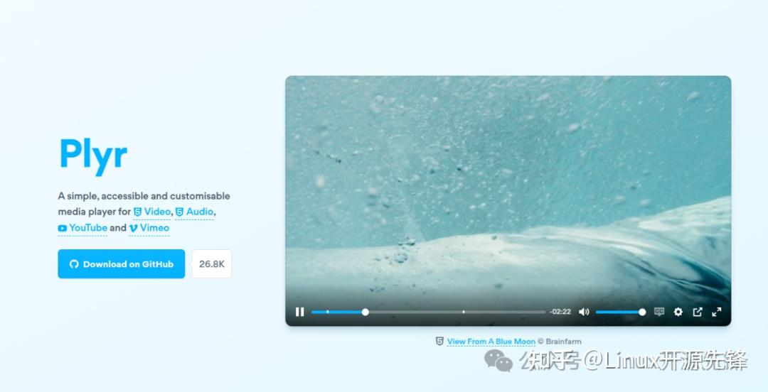 26.8 K，一款优雅的 HTML5 视频/音频播放器-Plyr - 知乎