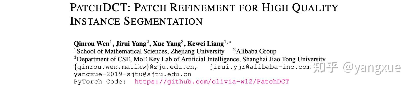 实例分割方法解读（PatchDCT, ICLR2023） - 知乎