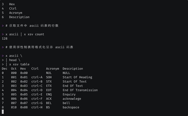x-cmd pkg | xsv - CSV 和 TSV 文件处理器 - 知乎