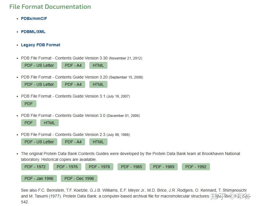 RCSB PDB数据和帮助文档下载 - 知乎