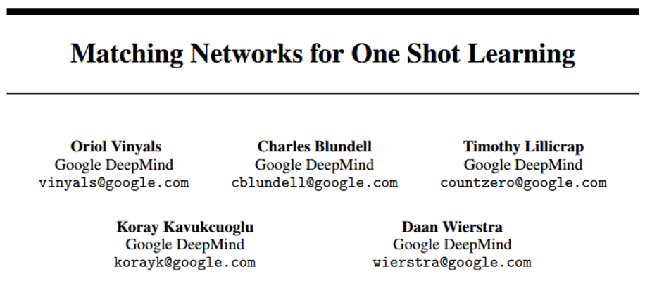 论文笔记：Matching Networks for One Shot Learning - 知乎