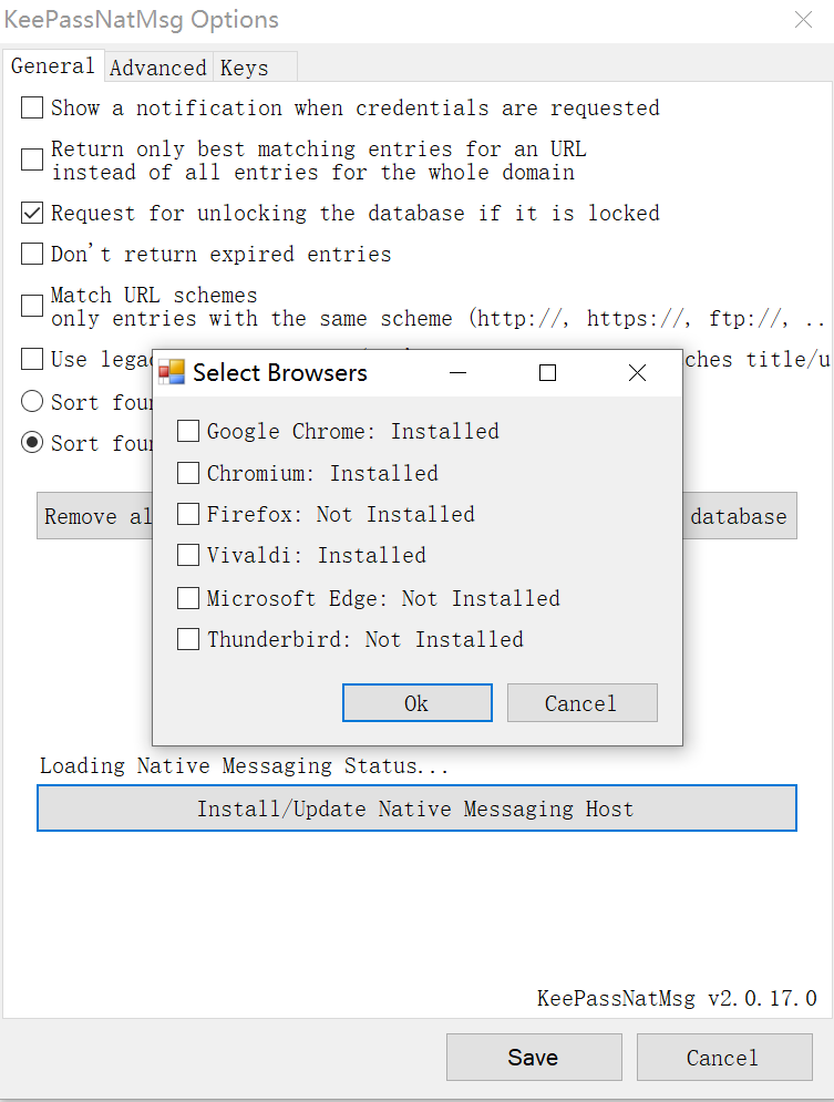 KeepassXC-Browser无法连接到Keepass - 知乎