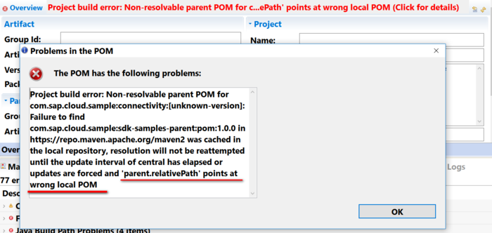 错误消息 parent.relativePath points at wrong local POM的处理方法 - 知乎