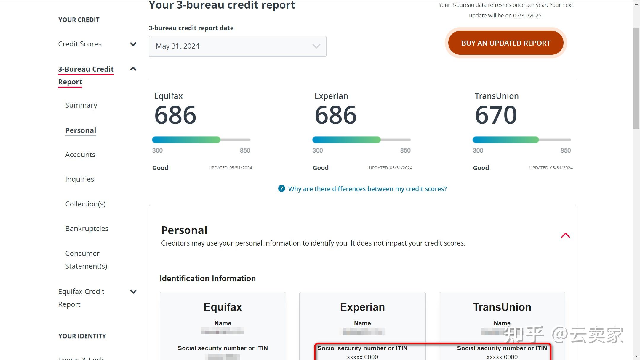 如何用ITIN注册Equifax查看自己的美国信用 - 知乎