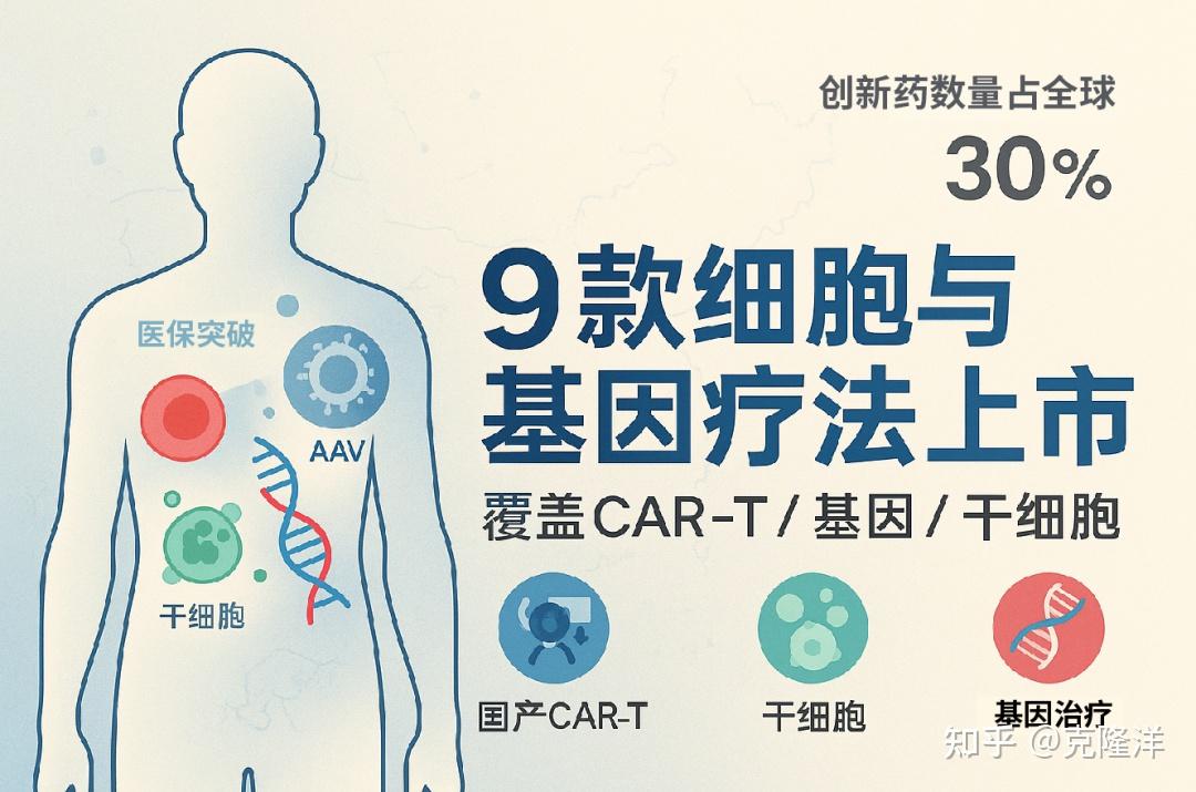 我国9款CGT疗法上市：干细胞、基因各1款，CAR-T占7款，正为全球输出“中国方案” - 知乎