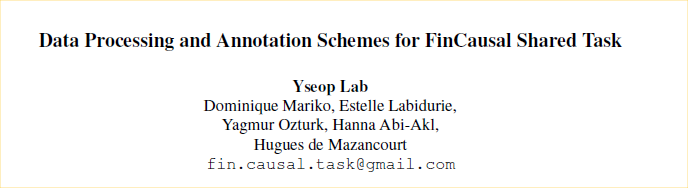 [数据标注]FinCausal数据集-金融因果推理 - 知乎