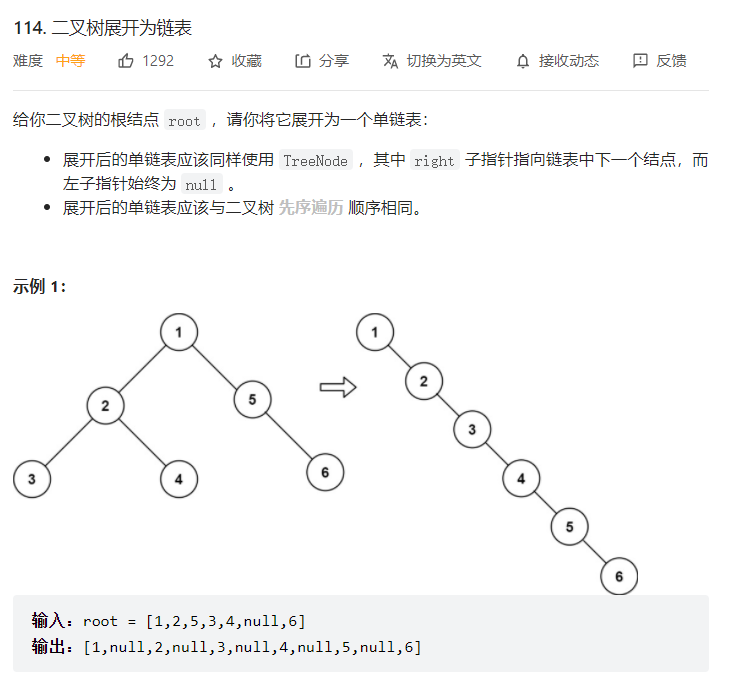 力扣114：二叉树展开为链表 知乎 