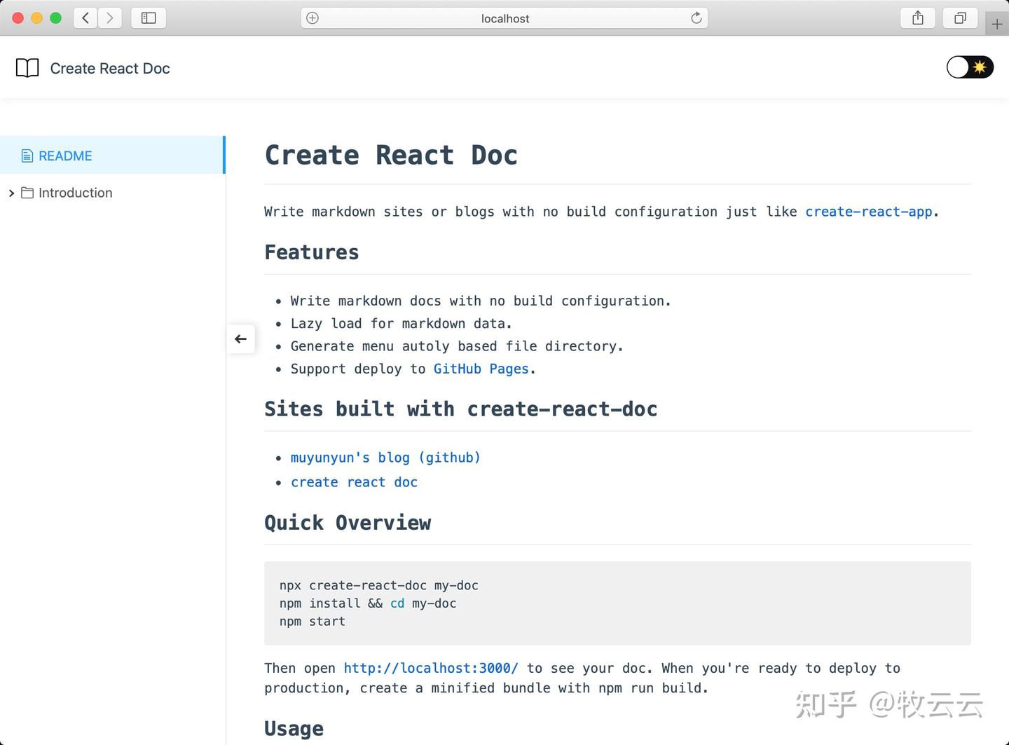 create-react-doc —— 基于 React 的文档站点生成工具 - 知乎