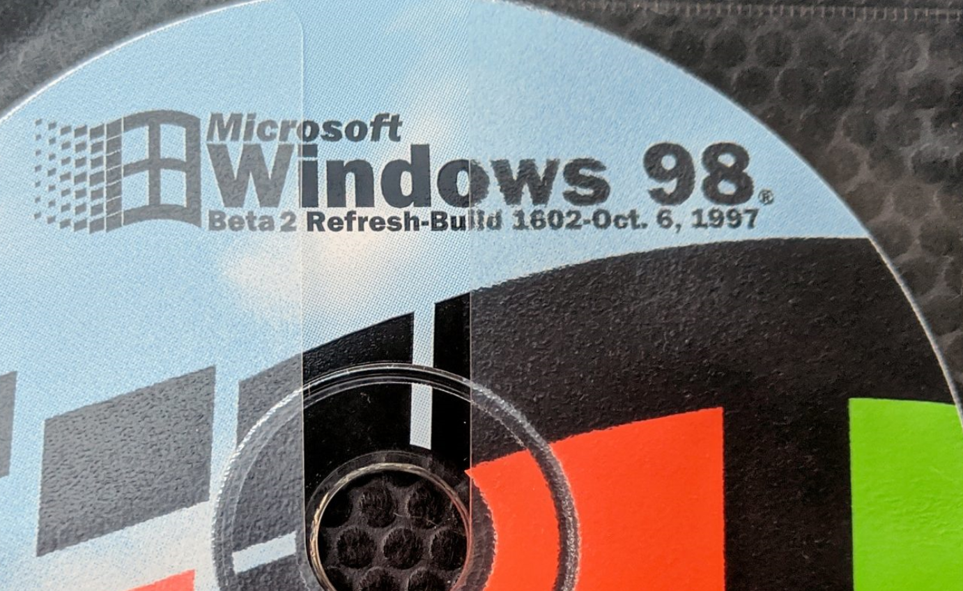 分享一张特殊的Windows 98光盘~Windows 98 Beta 2 Refresh-Build - 知乎