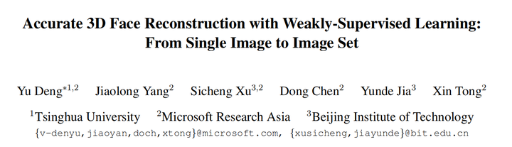 《Accurate 3D Face Reconstruction with Weakly-Supervised Learning: From ...