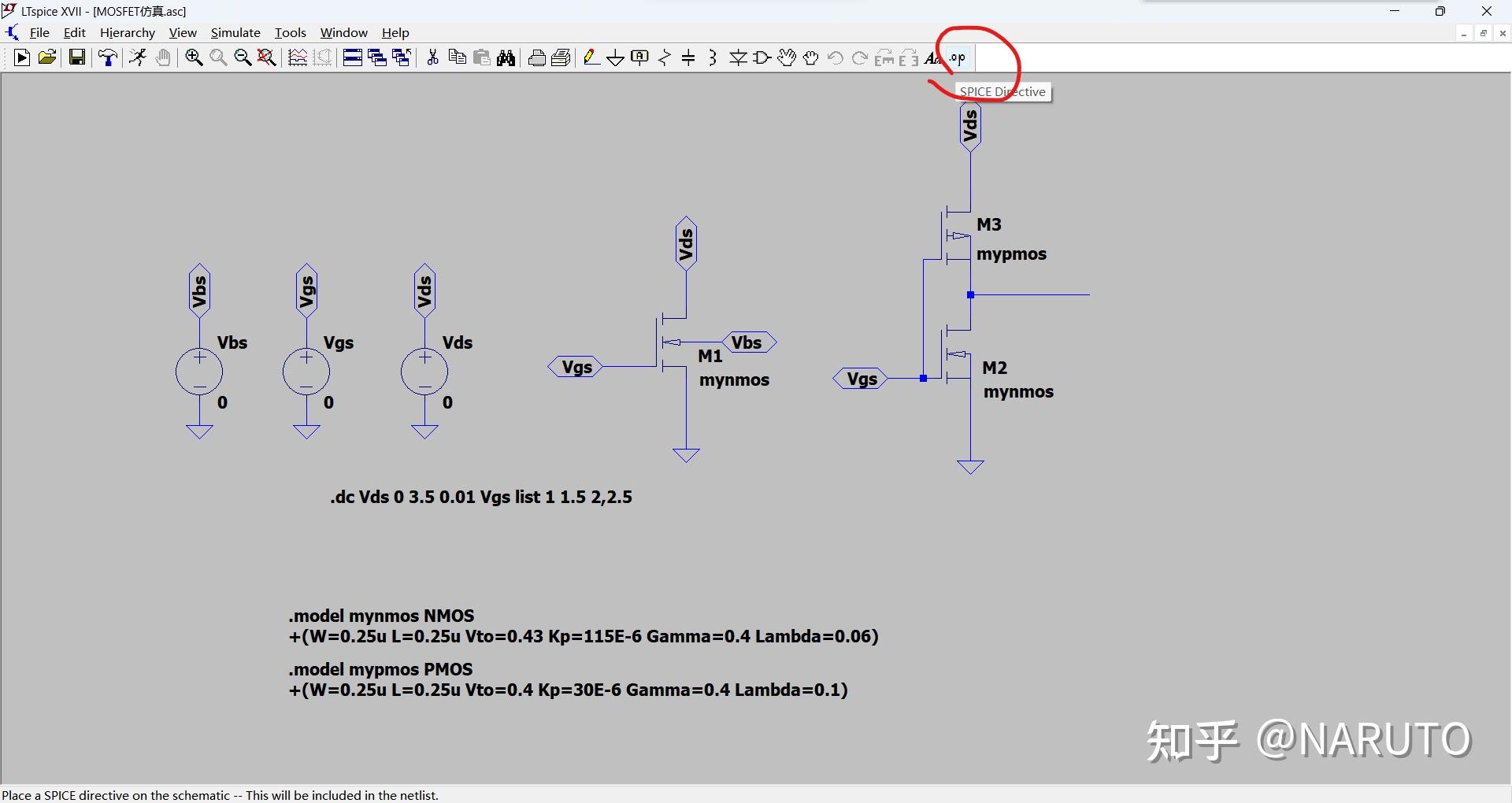 请问LTspice中的nmos4这个模型怎么设置它的阈值电压，沟道调制效应系数这些参数？ - 知乎