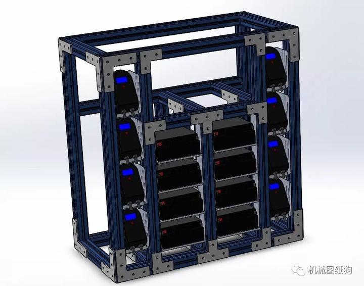 【工程机械】电池储存和充电支架3D数模图纸 Solidworks设计 - 知乎