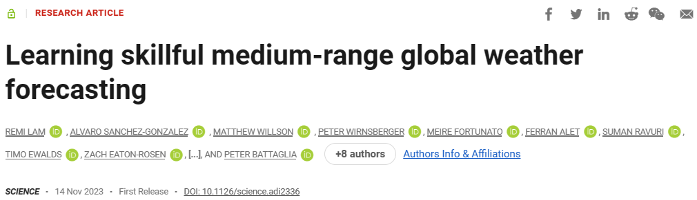 台式PC上可运行，DeepMind天气AI以0.25°分辨率预测全球10天内数百个天气变量，仅1分钟 - 知乎
