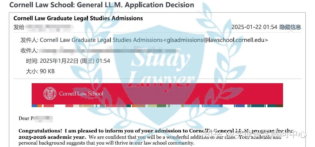 康奈尔LLM放榜，恭喜收到offer的学律申请者 - 知乎