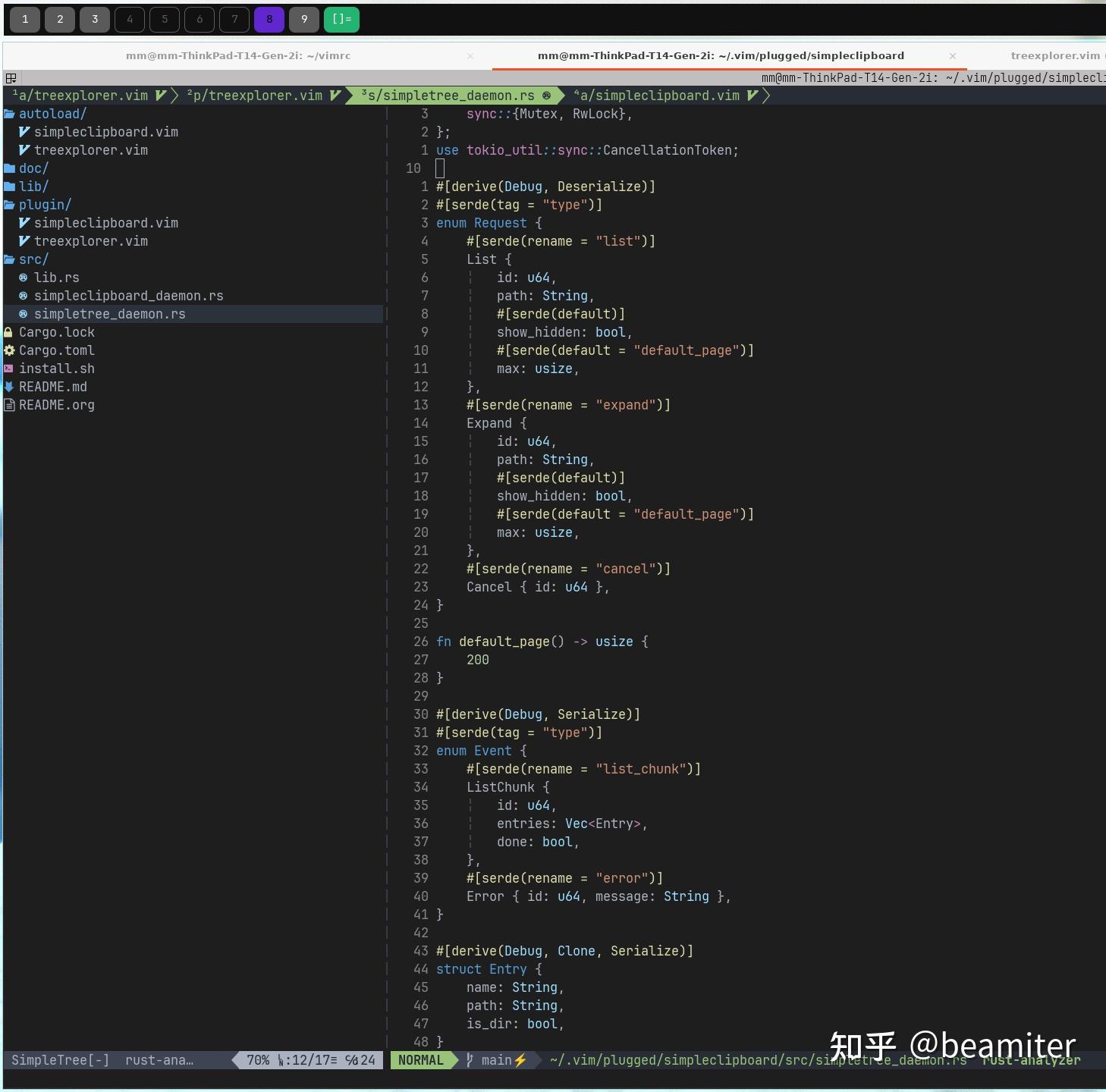 用 Rust 给 Vim 种了一棵“文件树”：一个更现代、真异步的 SimpleTree 文件 - 知乎