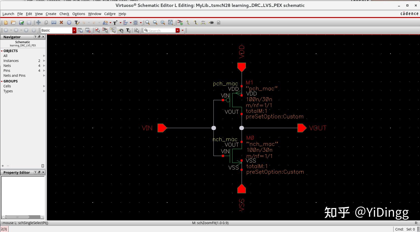 Cadence Virtuoso 教程 (八)：台积电 28nm 版图设计示例——包括 Layout, DRC, LVS, PEX 和后仿 (Post-Simulation) - 知乎