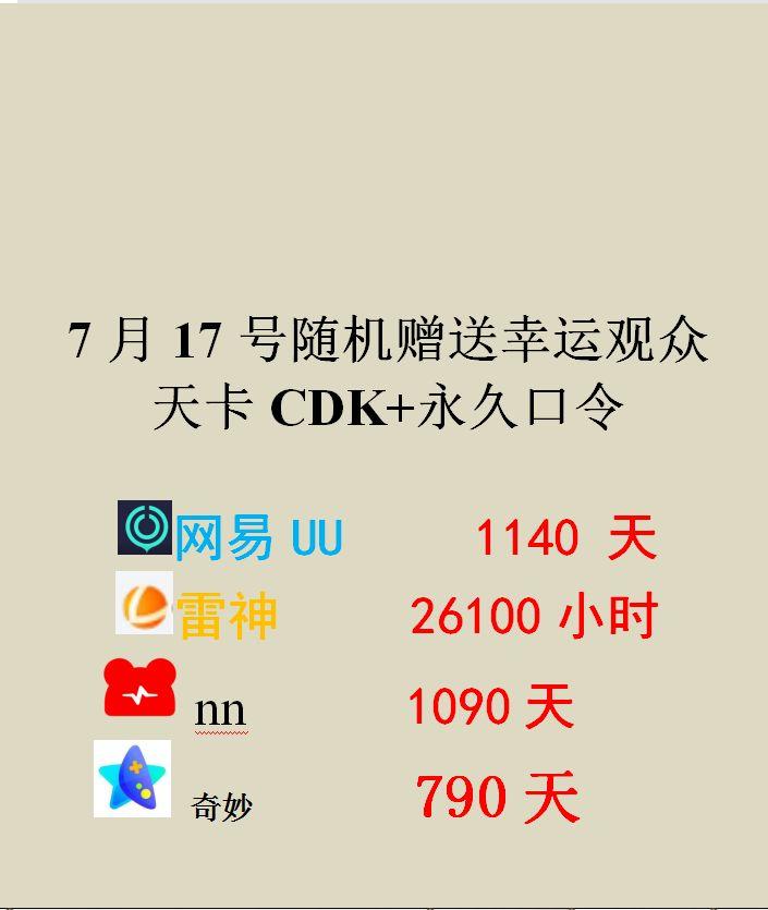 7.17号抽取幸运老爷发放cdk/口令 - 知乎
