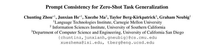 ~prompt learning~ Prompt Consistency for Zero-Shot Task Generalization - 知乎