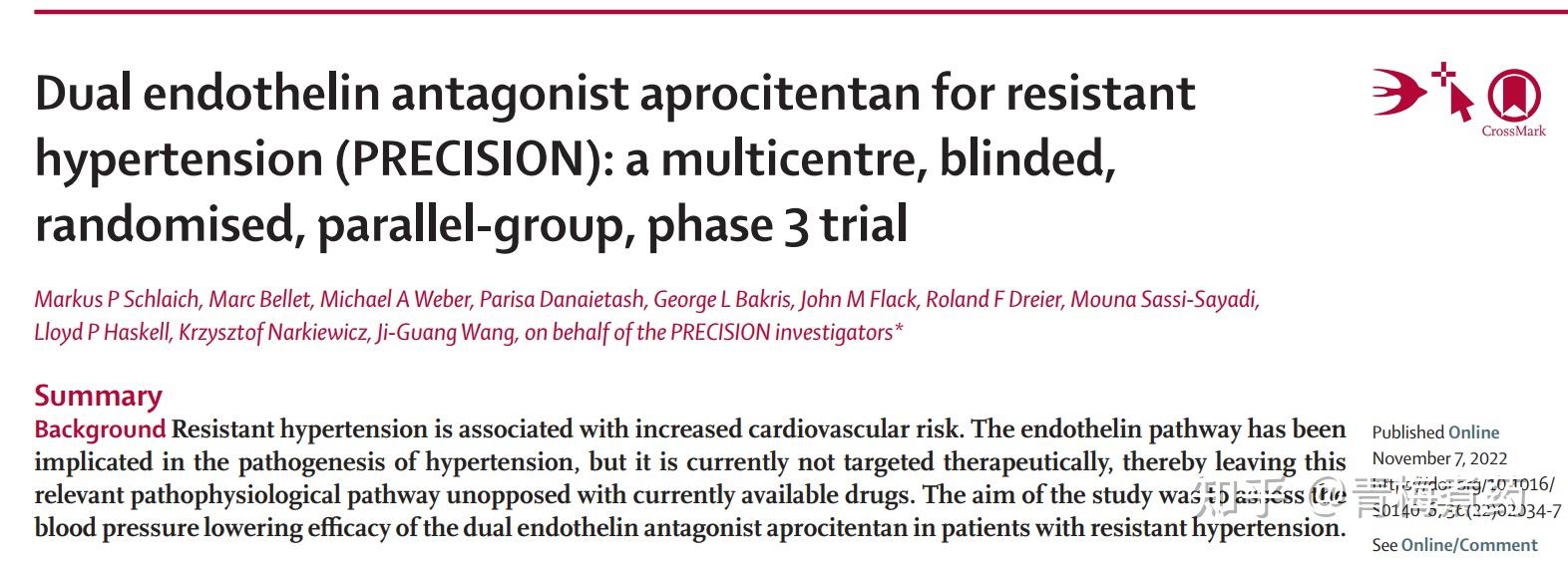 药物发现 | 抗高血压“first-in-class” 新药：双重内皮素受体拮抗剂 Aprocitentan - 知乎