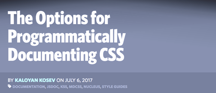 可编程CSS代码说明文档的几种选择 - 知乎